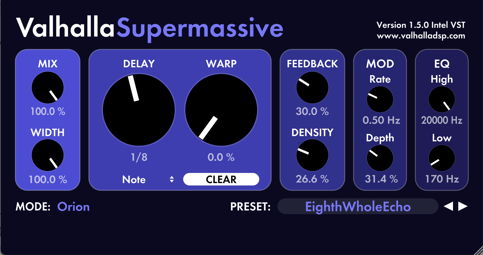 ValhallaSupermassive 1.5.0 Update. Two New Reverb Modes! - Valhalla DSP